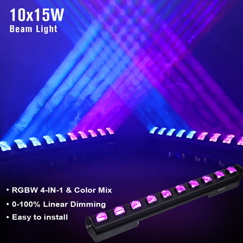 Betopper L1015 10x15w RGBW Moving Beam LED Light Bar