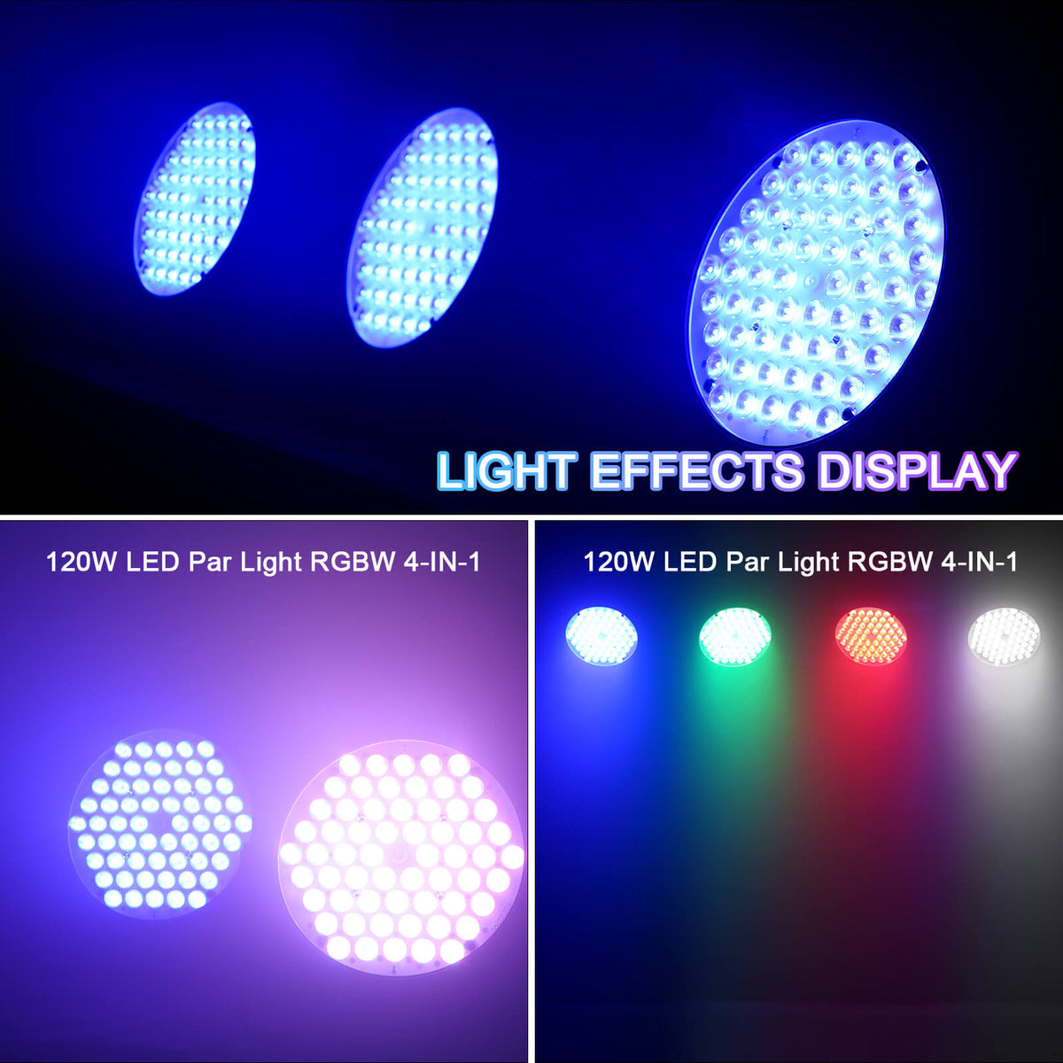 Betopper LPC120 60x2W RGBW DJ Wedding PAR Lights (8Pcs)