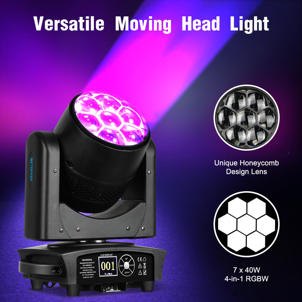 7*40w RGBW 4in1 Wash Zoom Betopper Moving Head Lights