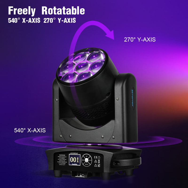 Betopper LM0740 7x40W Wash&Zoom Moving Head Light