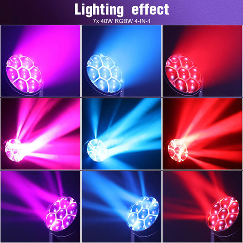 Betopper LM0740 7x40W Wash&Zoom Moving Head Stage Light